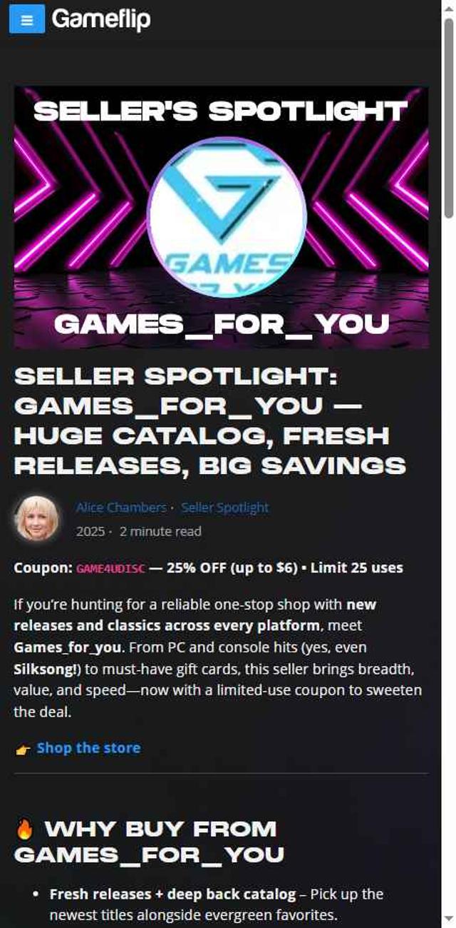 Gameflip Promo Codes (5 Verified) - 25% Off w/Code Oct 2025