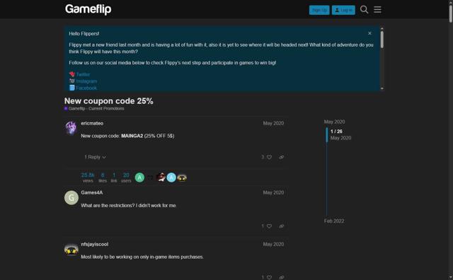 Gameflip Promo Codes (4 Verified) - 25% Off w/Code Sep 2025