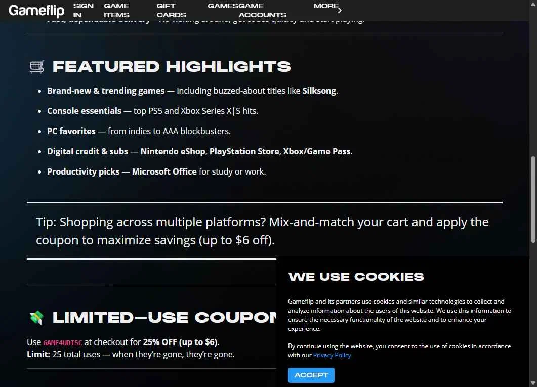 Gameflip Promo Codes - 25% Off (4 Verified) Dec 2025