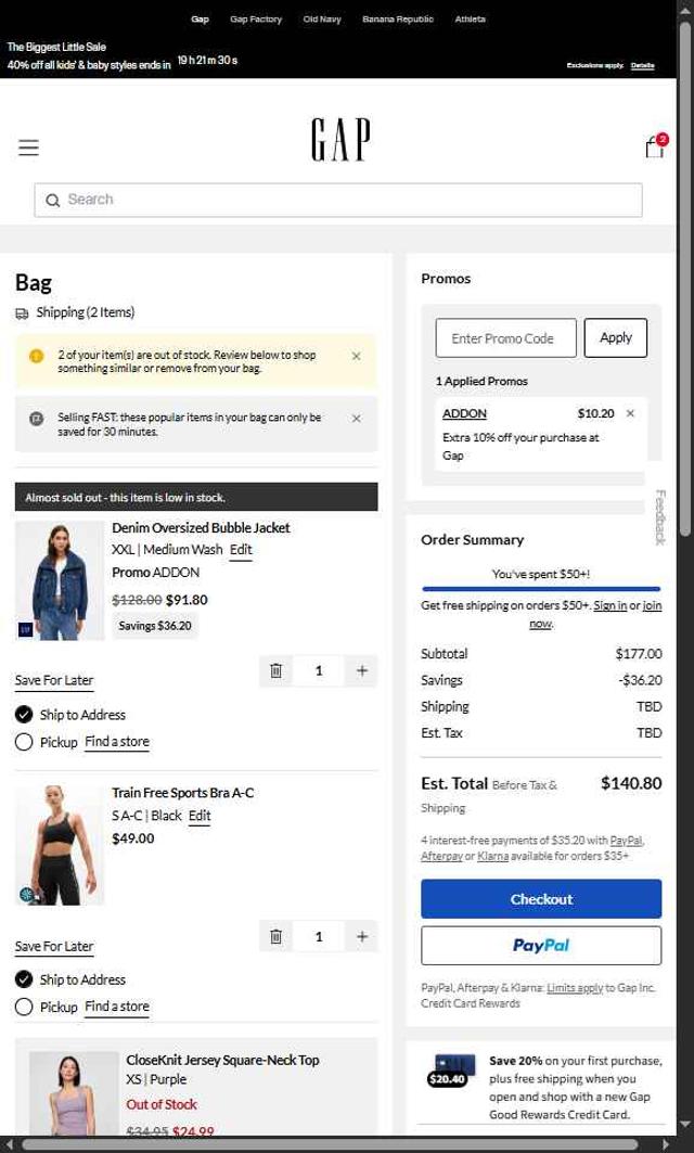 Gap Promo Codes (14 Verified) - 40% Off Sitewide Sep 2025