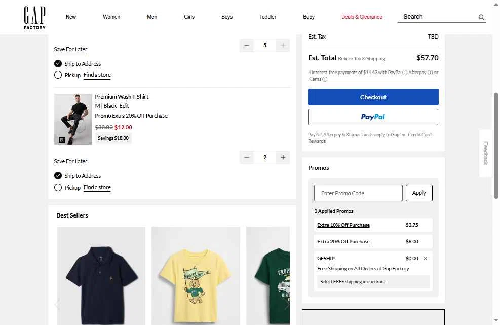 Gap Factory Promo Codes - 20% Off (4 Verified) Jan 2026