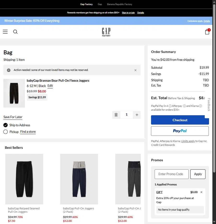 Gap Factory Promo Codes - 25% Off (4 Verified) Jan 2026