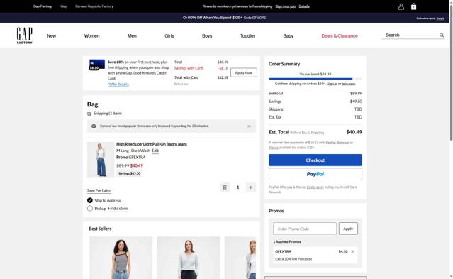 Gap Factory Promo Codes (11 Verified) - 50% Off Oct 2025