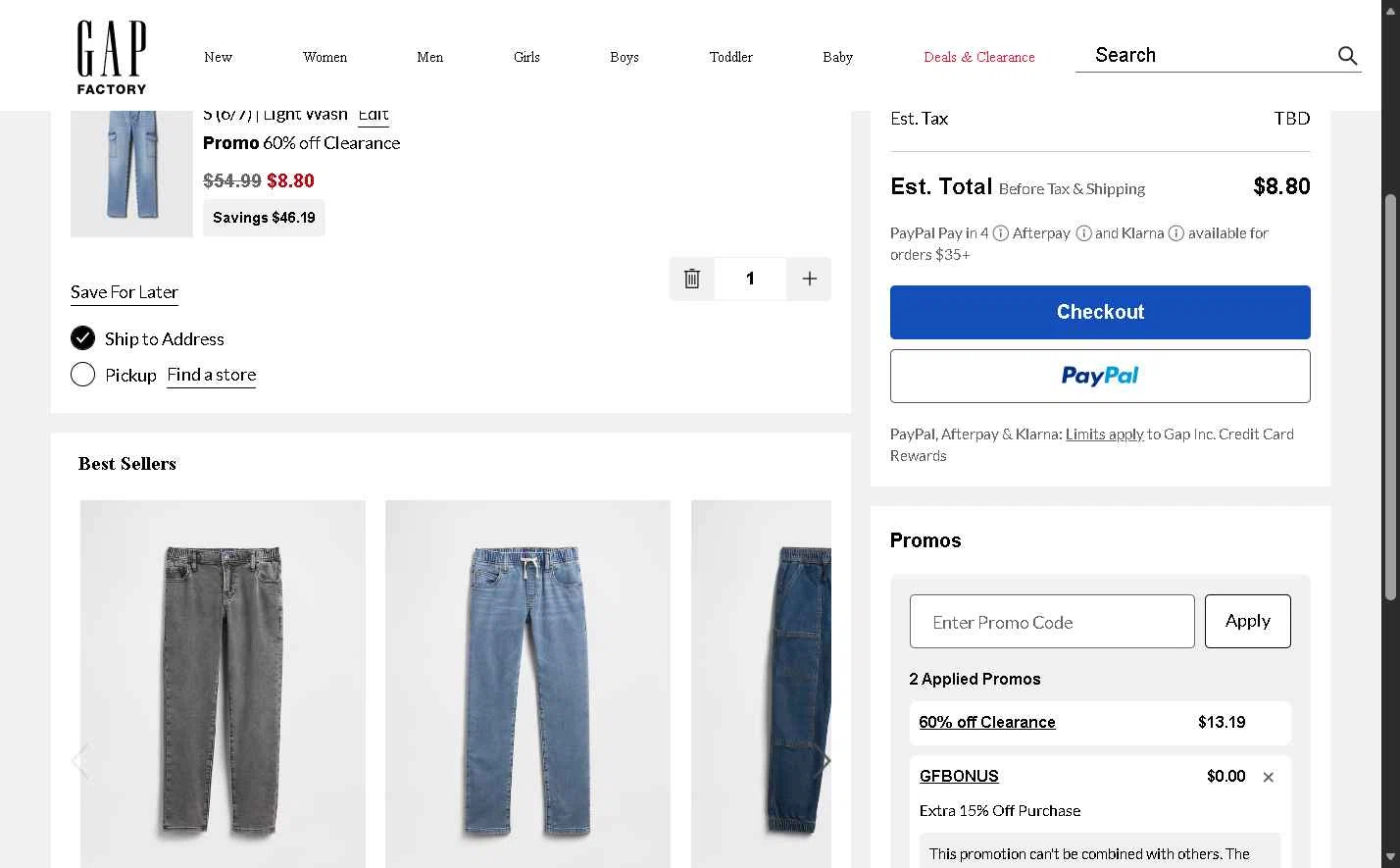 Gap Factory Promo Codes - 55% Off (5 Verified) Jan 2026