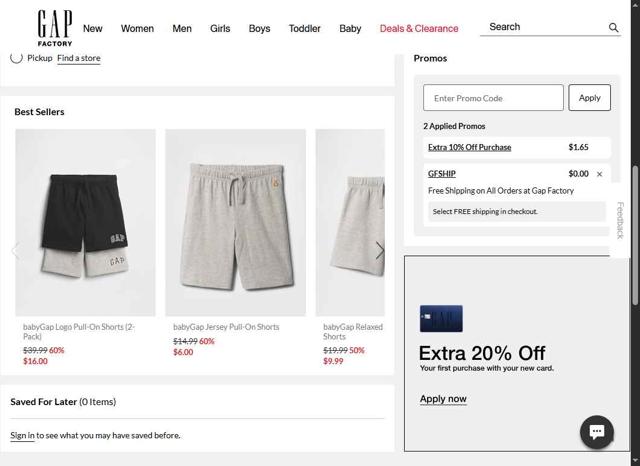 Gap Factory Promo Codes (11 Verified) - 50% Off Sep 2025