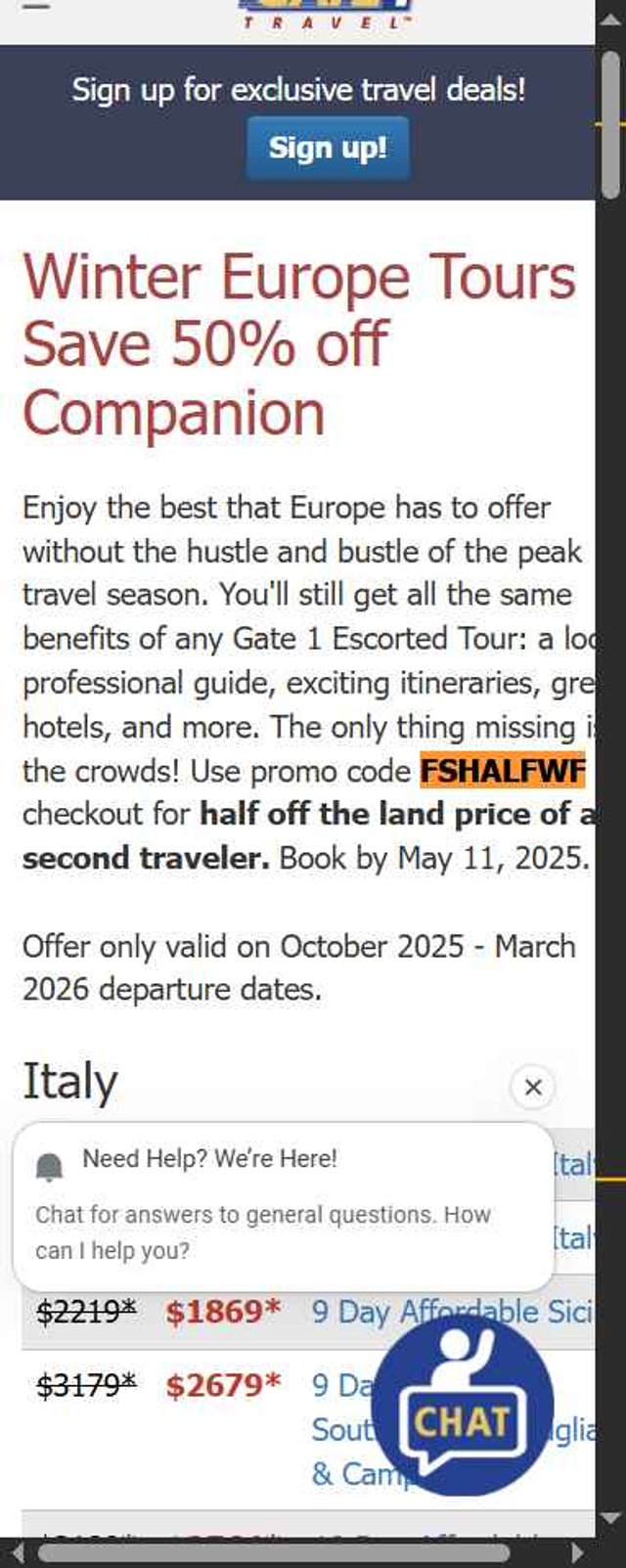 Gate 1 Travel Promo Codes - $400 Off Jun 2025