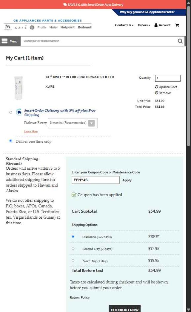 GE Appliance Parts Promo Codes - 15% Off May 2025