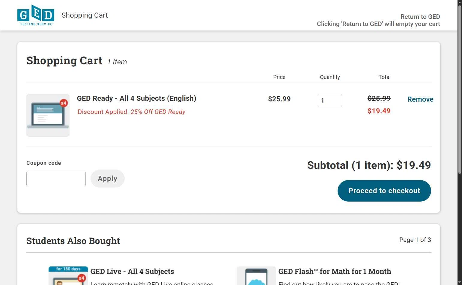 GED Promo Codes - 25% Off w/Code (1 Verified) May 2026