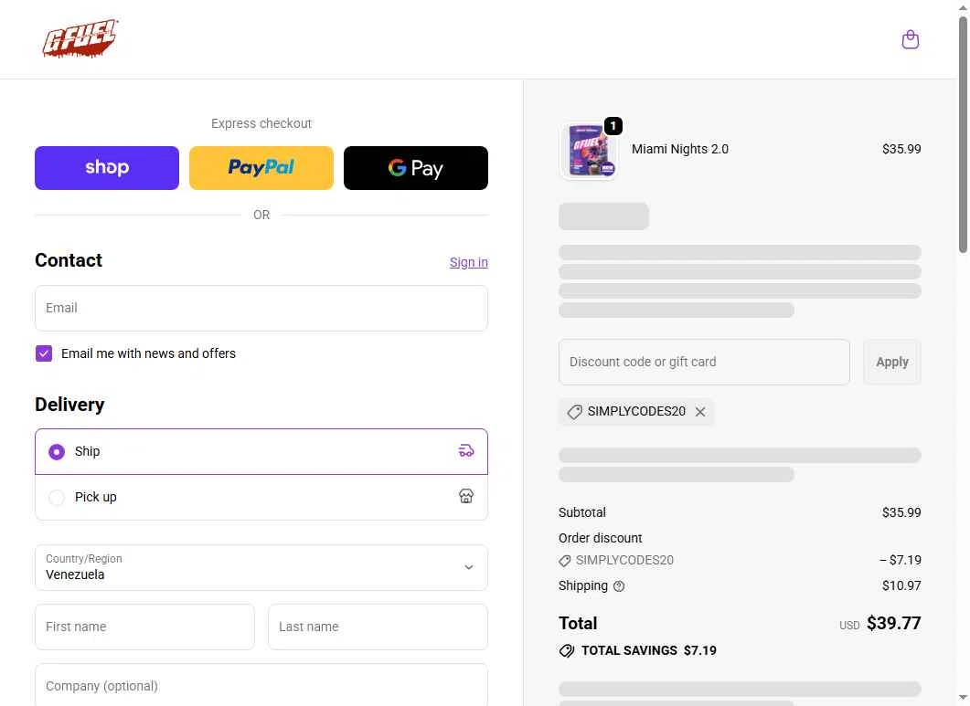 G Fuel Promo Codes - 20% Off (3 Verified) Nov 2025