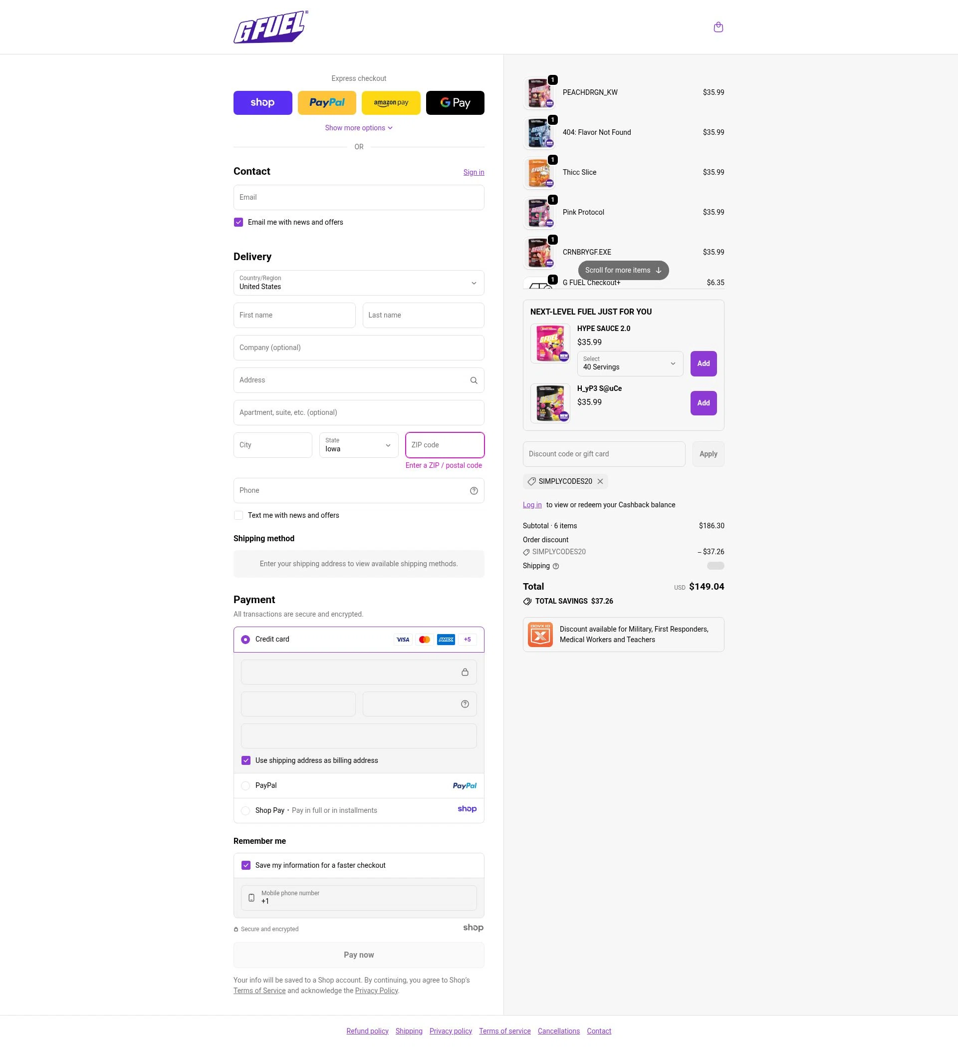 G Fuel Promo Codes - 20% Off (3 Verified) Dec 2025