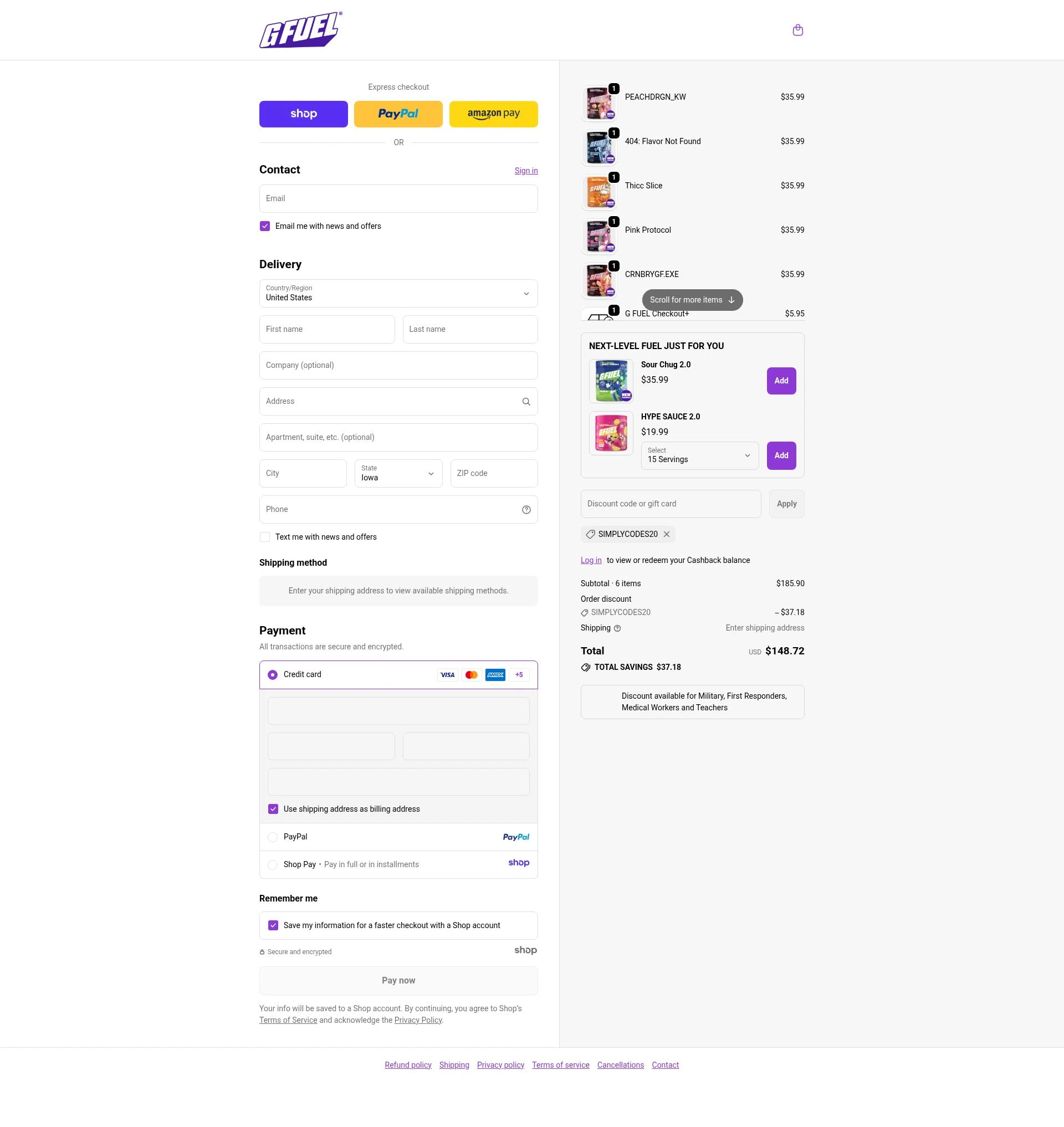 G Fuel Promo Codes - 20% Off (3 Verified) Dec 2025