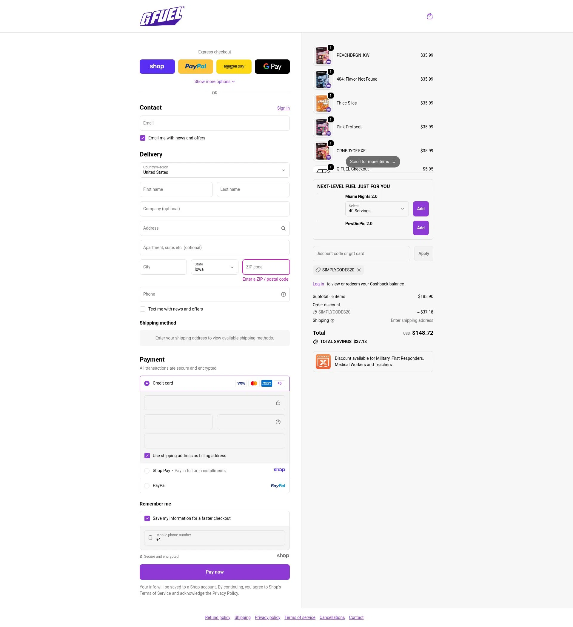 G Fuel Promo Codes - 20% Off (3 Verified) Jan 2026