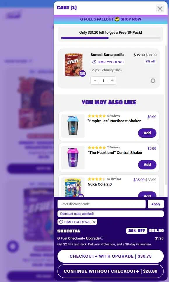 G Fuel Promo Codes - 20% Off (3 Verified) Dec 2025