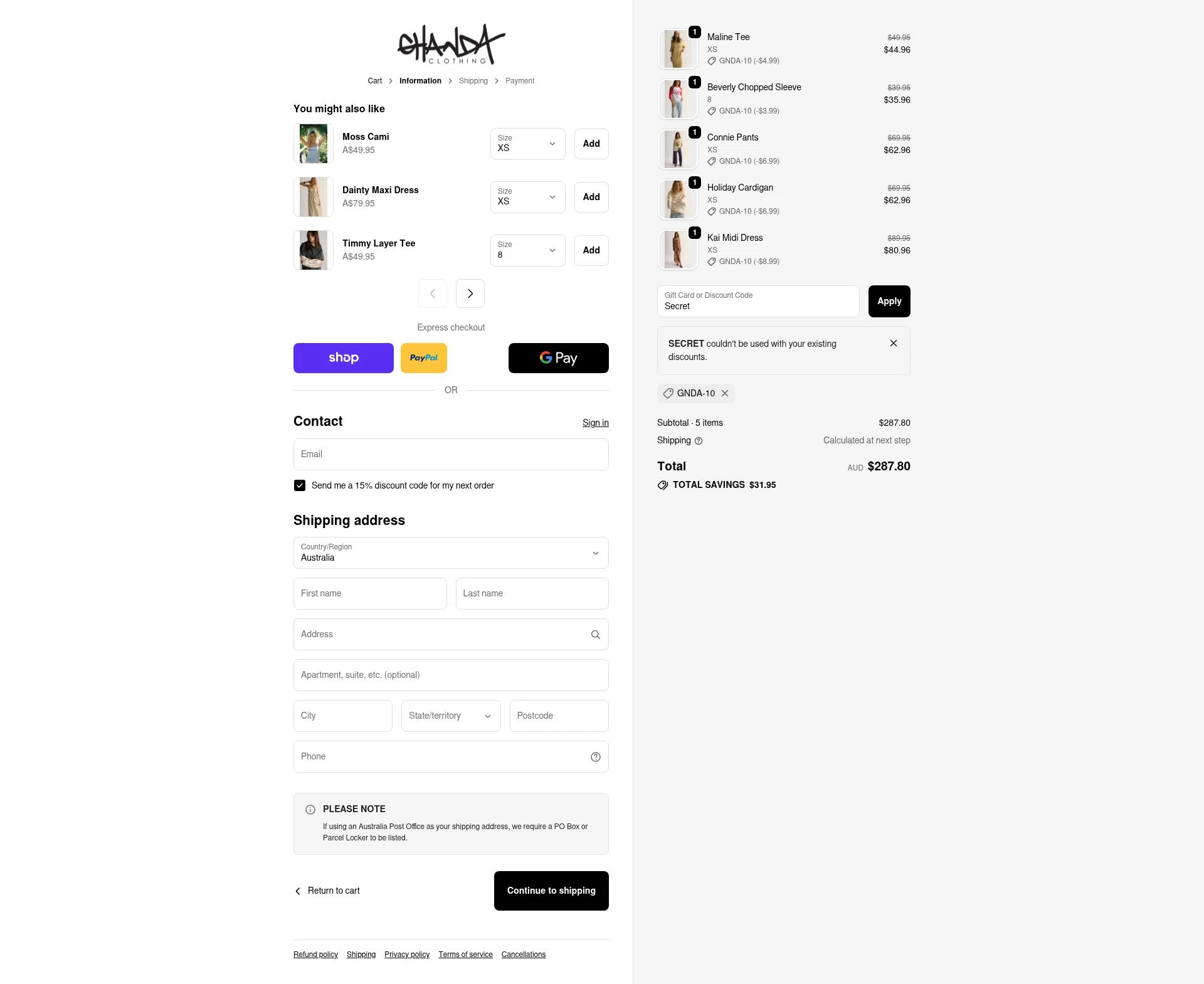 Ghanda Clothing Promo Codes (7 Verified) - 20% Off Oct 2025