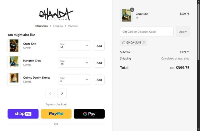 Ghanda Clothing Promo Codes (7 Verified) - 25% Off May 2025