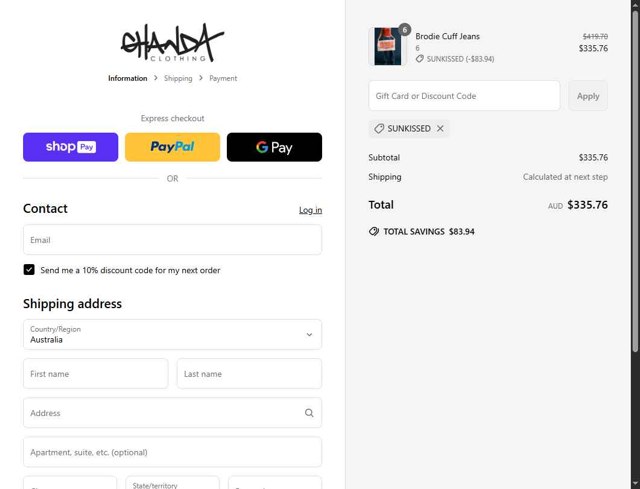 Ghanda Clothing Promo Codes (2 Verified) - 20% Off Jul 2025