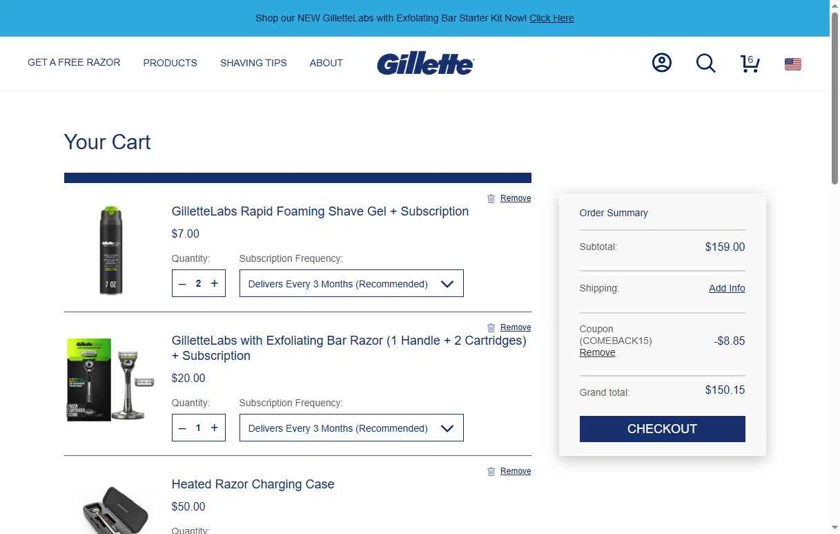 Gillette Promo Codes - 15% Off (6 Verified) Nov 2025