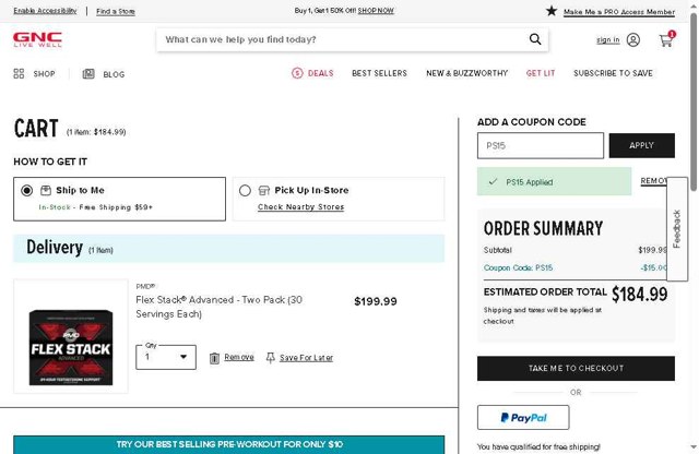 GNC Promo Codes (8 Verified) - $15 Off Sitewide Jun 2025
