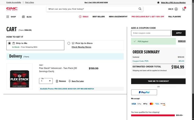 GNC Promo Codes (6 Verified) - $15 Off Sitewide Sep 2025