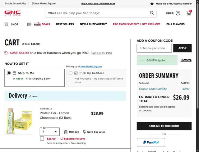 GNC Promo Codes (6 Verified) - $15 Off Sitewide Sep 2025