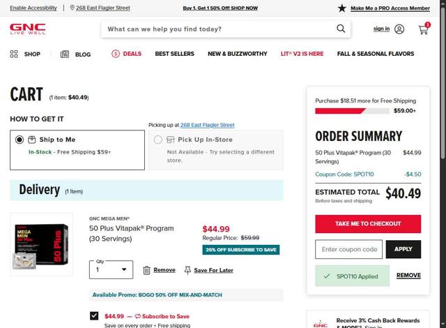 GNC Promo Codes (6 Verified) - $15 Off Sitewide Oct 2025