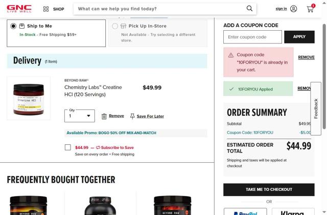GNC Promo Codes (6 Verified) - $15 Off Sitewide Sep 2025