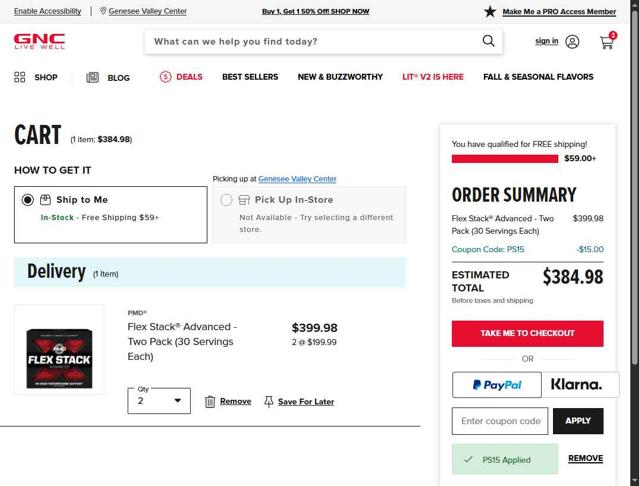 GNC Promo Codes (5 Verified) - $15 Off Sitewide Oct 2025