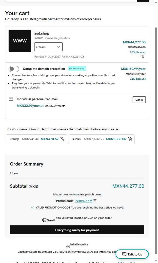 GoDaddy Promo Codes (3 Verified) - $400 Off w/Code Jul 2025