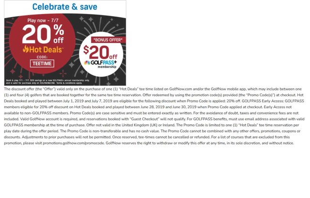 GolfNow Promo Codes (3 Verified) - 25% Off Sitewide Jul 2025