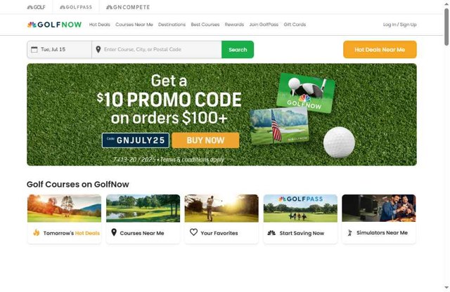 GolfNow Promo Codes (3 Verified) - 25% Off Sitewide Jul 2025