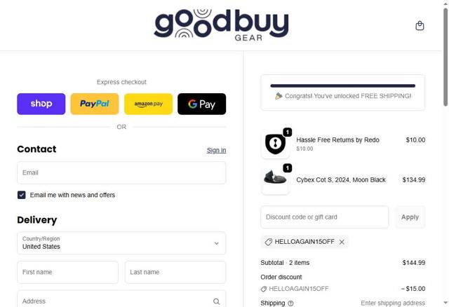 Good Buy Gear Promo Codes - 15% Off (Verified) Oct 2025