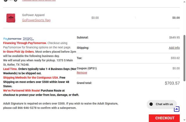 Go Power Sports Promo Codes - 10% Off Aug 2025