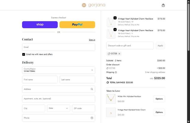 Gorjana Promo Codes (1 Verified) - $25 Off w/Code Oct 2025