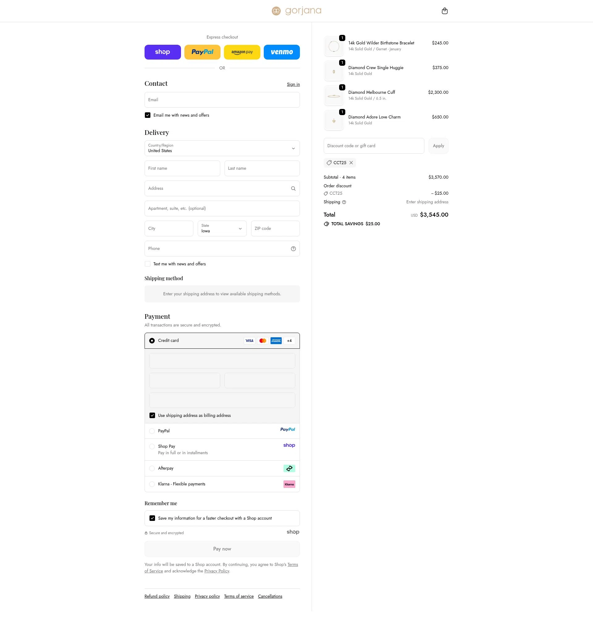 Gorjana Promo Codes - $25 Off w/Code Coupons Jan 2026