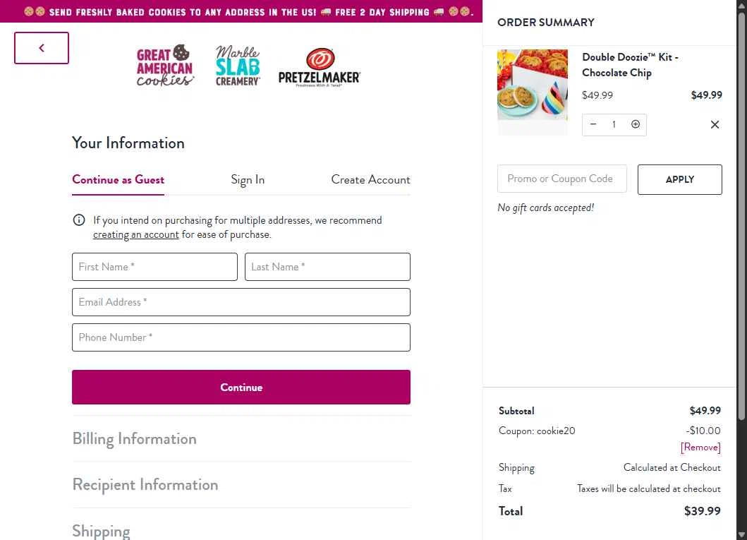 Great American Cookies Promo Codes - 15% Off Nov 2025