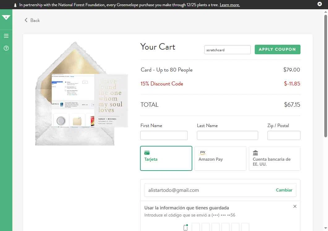 GreenVelope Promo Codes - 15% Off (2 Verified) Jan 2026