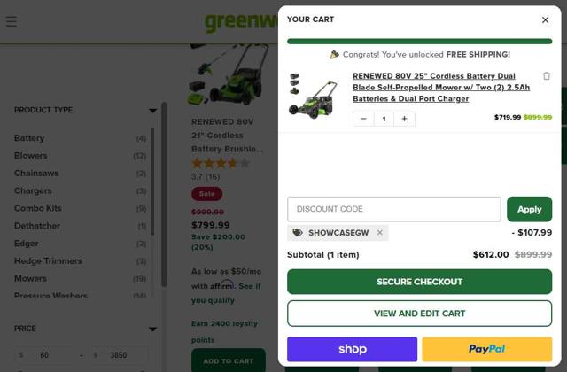 Greenworks Tools Promo Codes - 15% Off Sep 2025