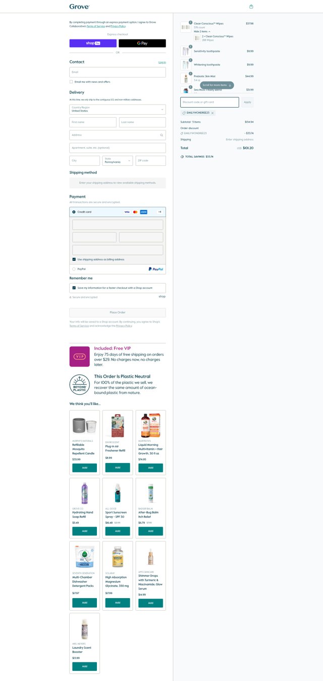 Grove Collaborative Promo Codes - 25% Off Jun 2025