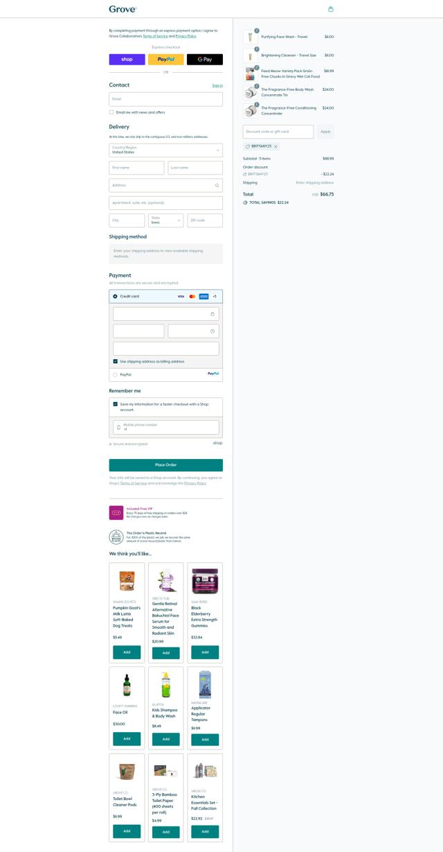 Grove Collaborative Promo Codes - 25% Off Sep 2025