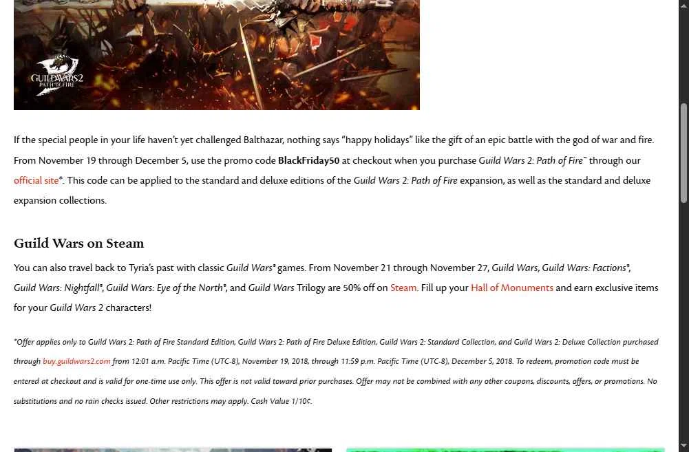 Guild Wars 2 Promo Codes (2 Verified) - 50% Off Oct 2025