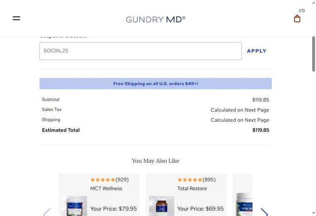 Gundry MD Promo Codes (19 Verified) - 25% Off Oct 2025