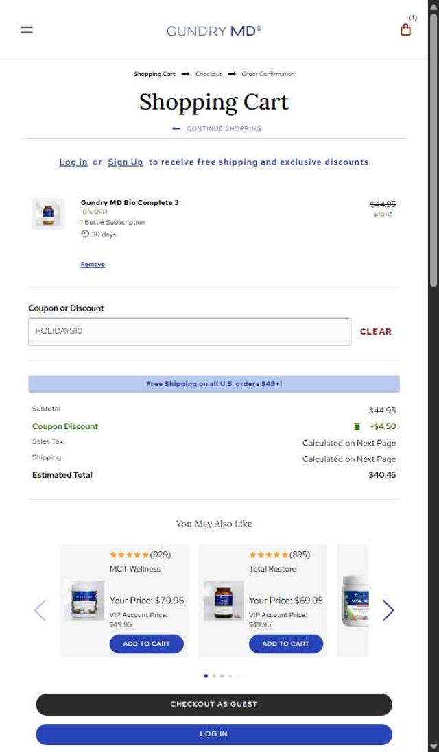 Gundry MD Promo Codes (19 Verified) - 25% Off Sep 2025