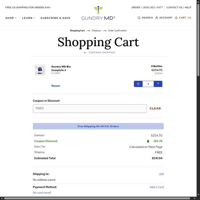 Gundry MD Promo Codes (9 Verified) - 25% Off w/Code Jul 2025