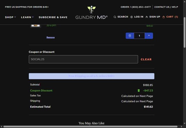 Gundry MD Promo Codes (8 Verified) - 25% Off w/Code May 2025