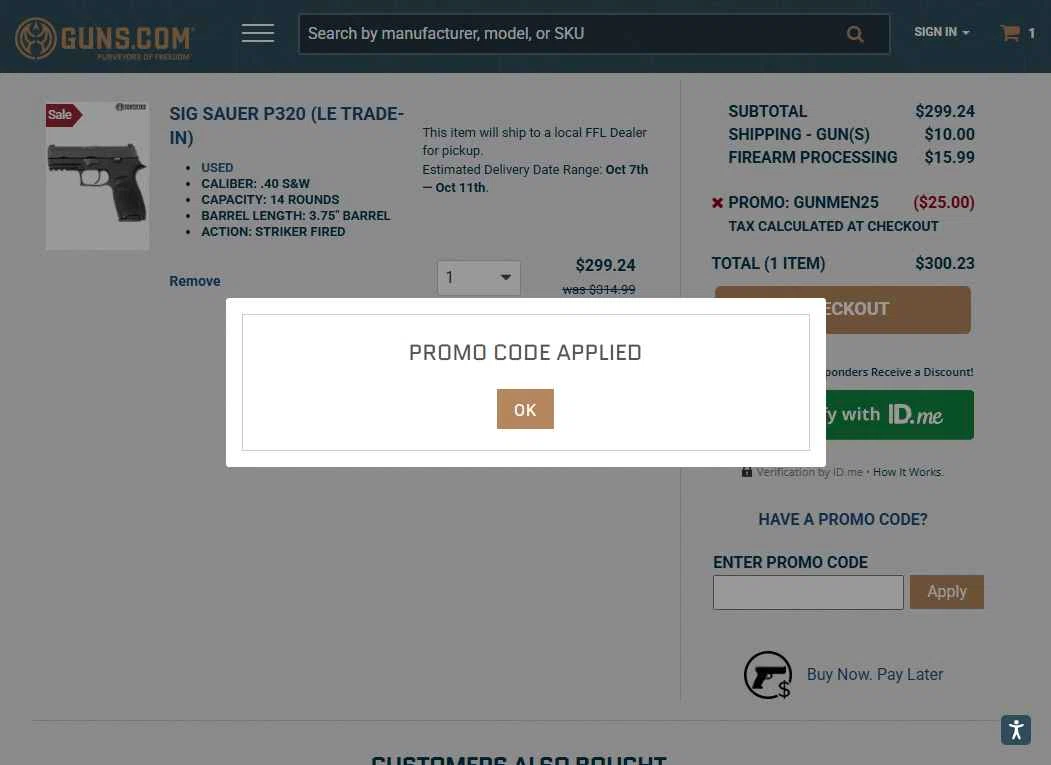 Guns.com Discount Codes - 10% Off (3 Verified) Oct 2025