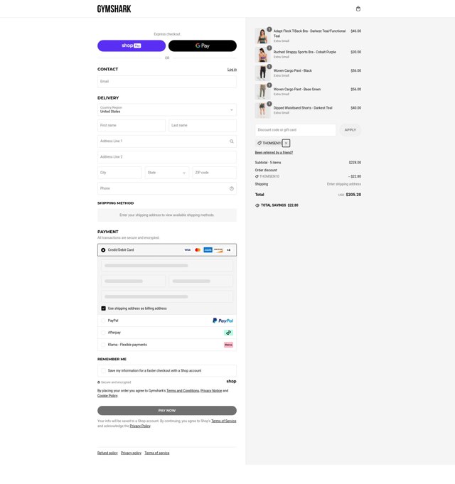 Gymshark Discount Codes (2 Verified) - 10% Off Apr 2025