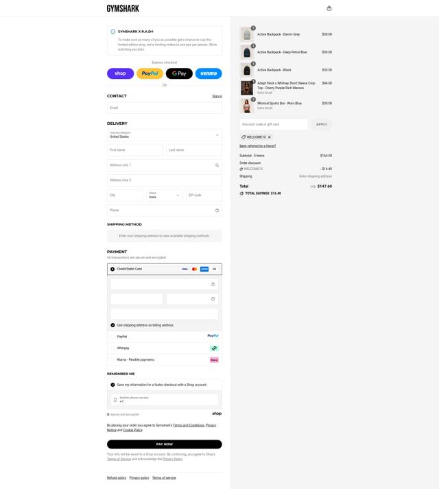 Gymshark Promo Codes (1 Verified) - 10% Off w/Code Oct 2025