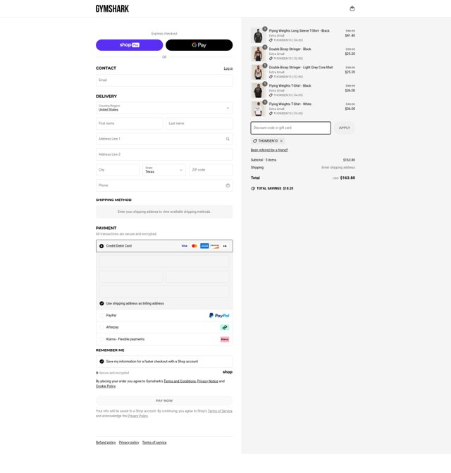 Gymshark Promo Codes (2 Verified) - 10% Off w/Code Jul 2025