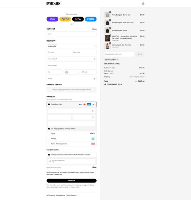 Gymshark Promo Codes (1 Verified) - 10% Off w/Code Oct 2025