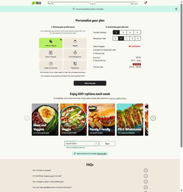 HelloFresh Promo Codes (70 Verified) - 65% Off Sep 2025